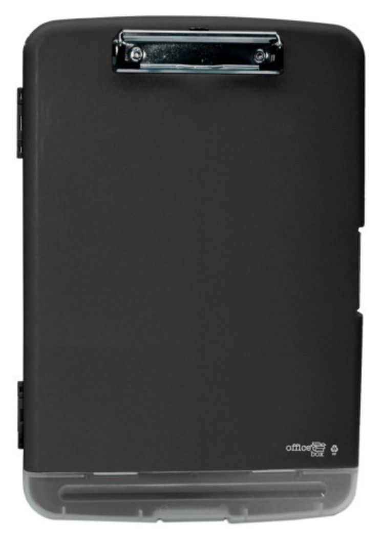 SOPORTE CON PINZA PORTADOCUMENTOS A4+ NEGRA 9568 » Ofigrup
